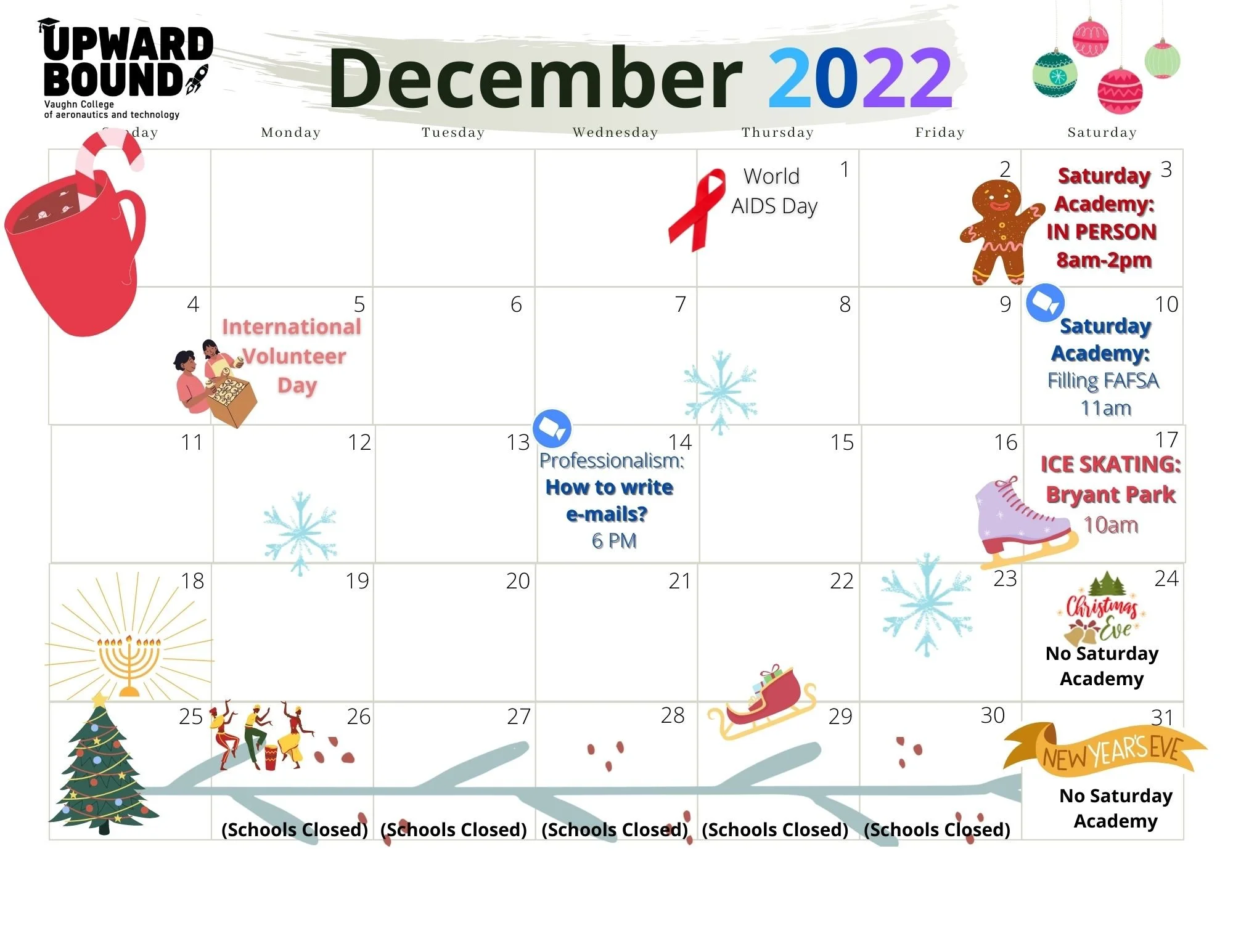 Calendar & Workshops — Upward Bound Program