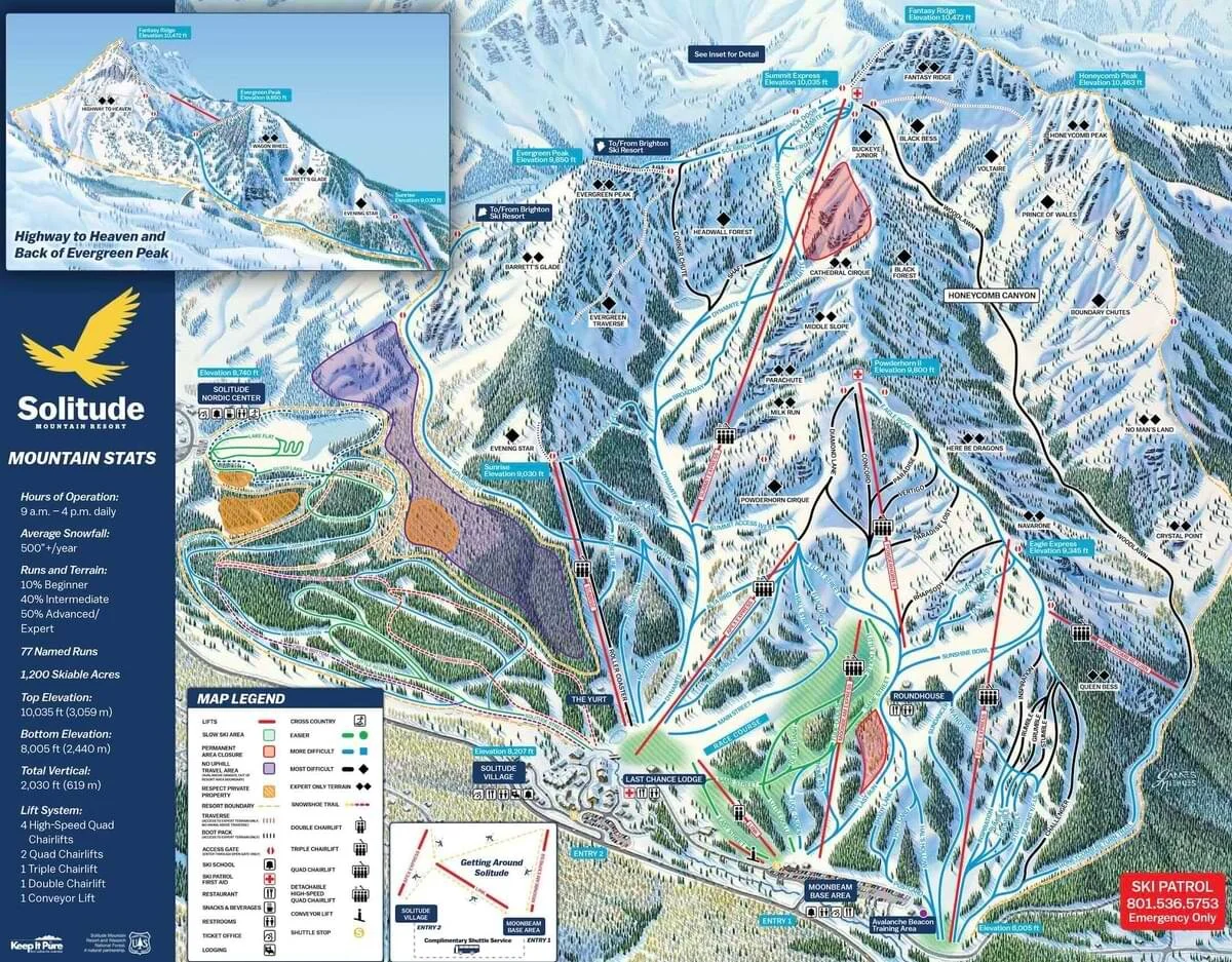 Solitude Alpine Resort – Trail Map – Utah