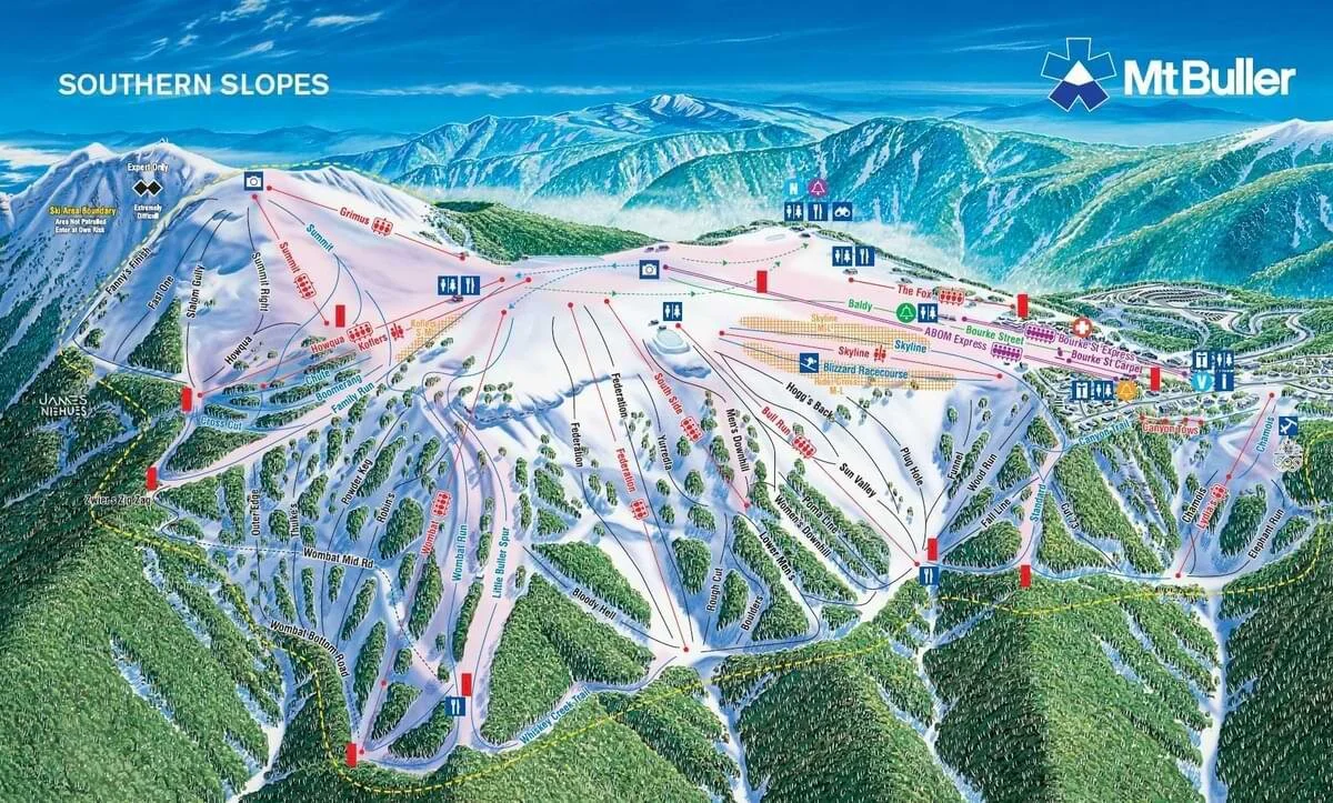 Mt Buller Trail Map - Victoria - Australia