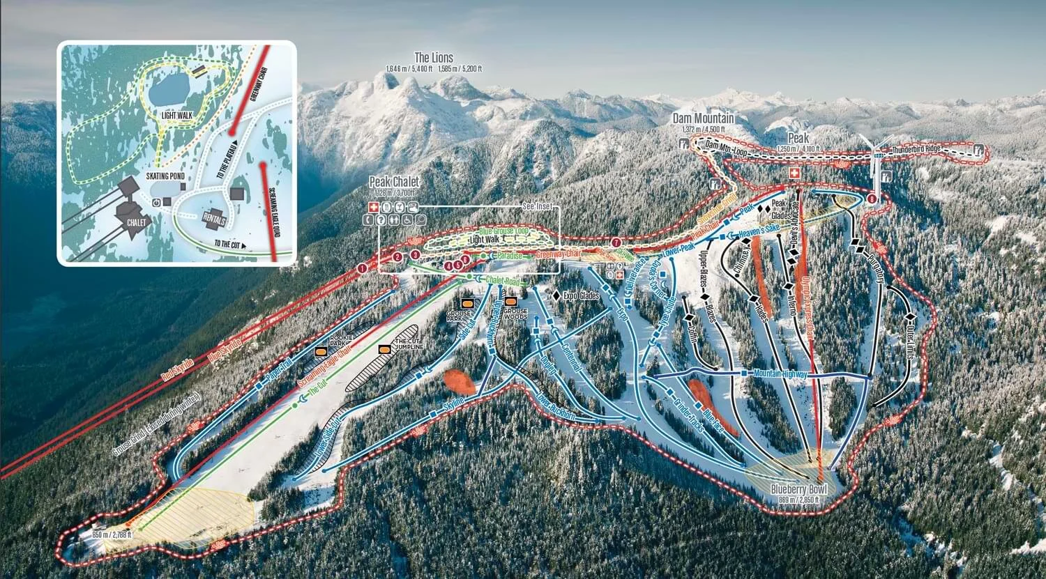 Grouse Mountain Ski Resort – Trail Map – British Columbia