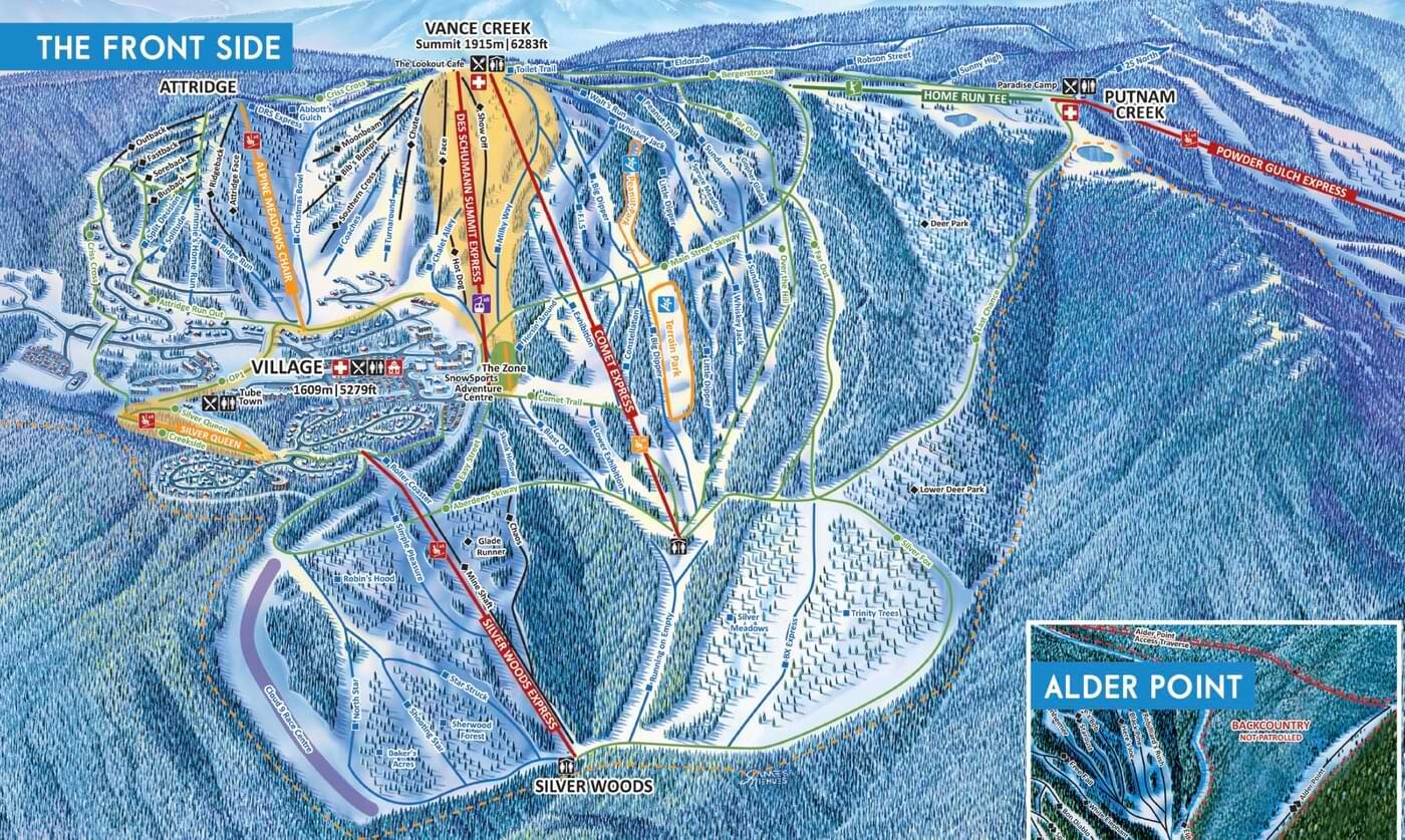 Silverstar Mountain Resort – Trail Map – British Columbia