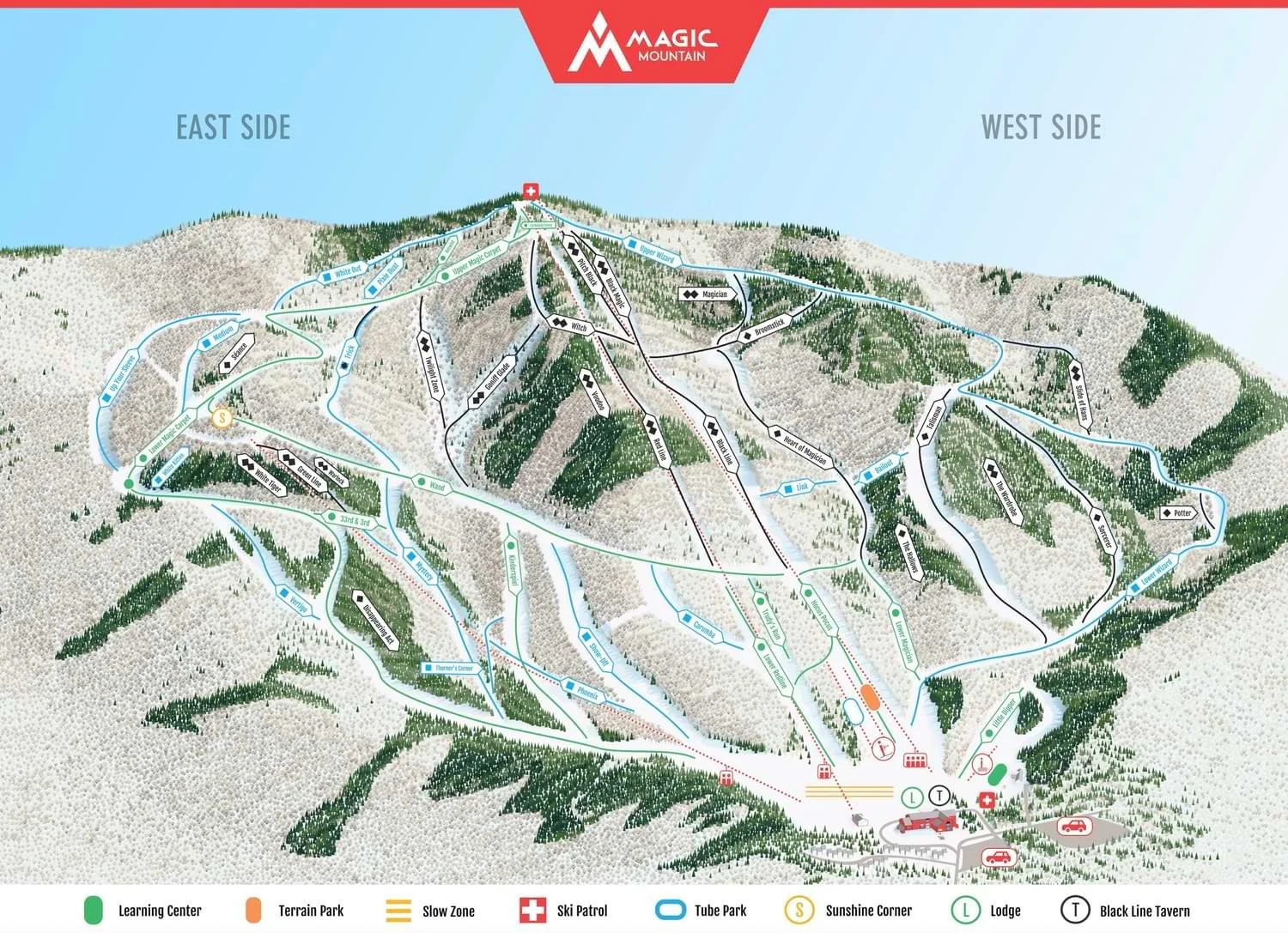 Magic Mountain Trail Map | Vermont Ski Maps
