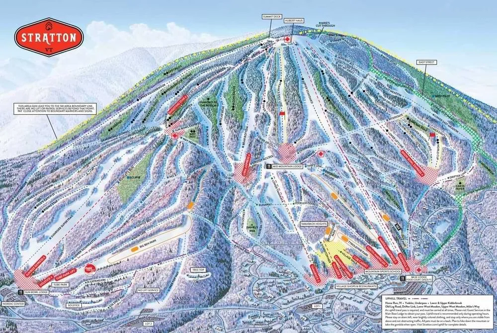 Stratton Ski Resort Trail Map | Northern Vermont