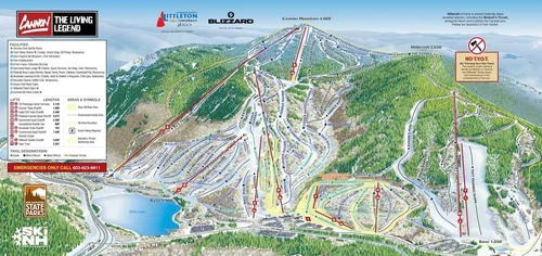Cannon Mountain Trail Map | New Hampshire Ski Maps