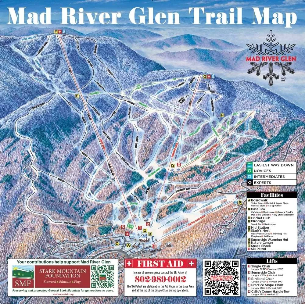 Mad River Glen Trail Map | Vermont Ski Maps