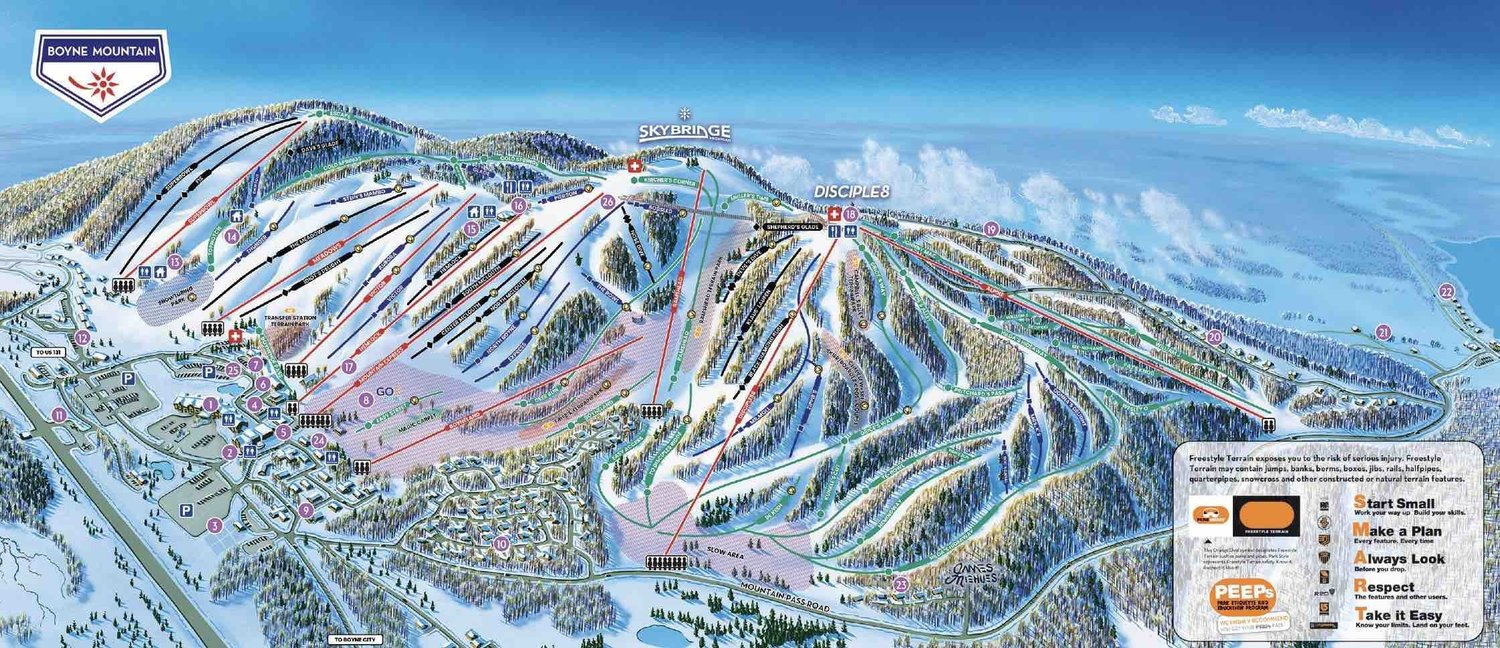 Boyne Mountain Trail Map | Michigan