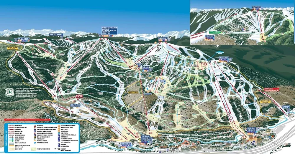 Vail Trail Maps – Vail Back Bowls Maps