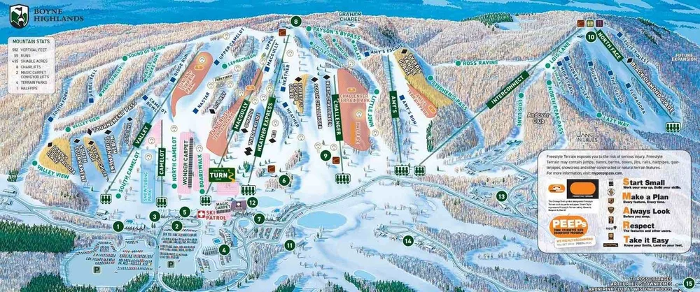 Boyne Highlands Trail Map | Ski Maps | Michigan