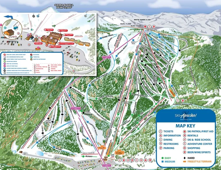Ski Apache Trail Map – Ski Maps - New Mexico