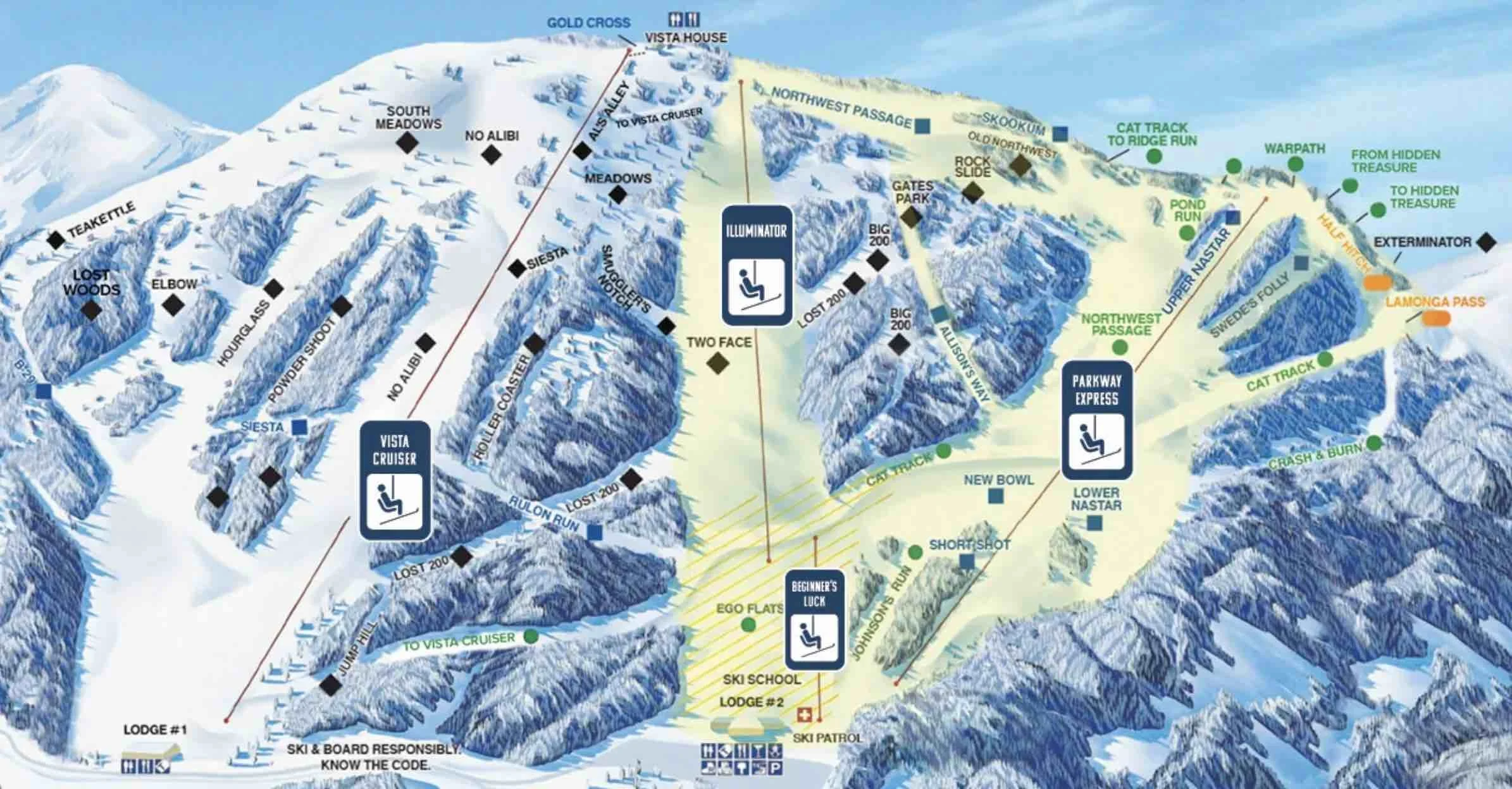 Mt Spokane Trail Map | Ski Maps | Washington