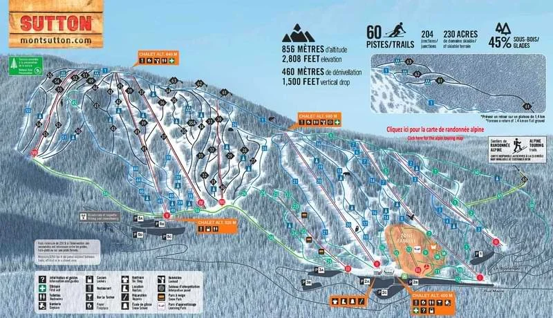 Mont Sutton Ski Resort | Trail Maps | Quebec