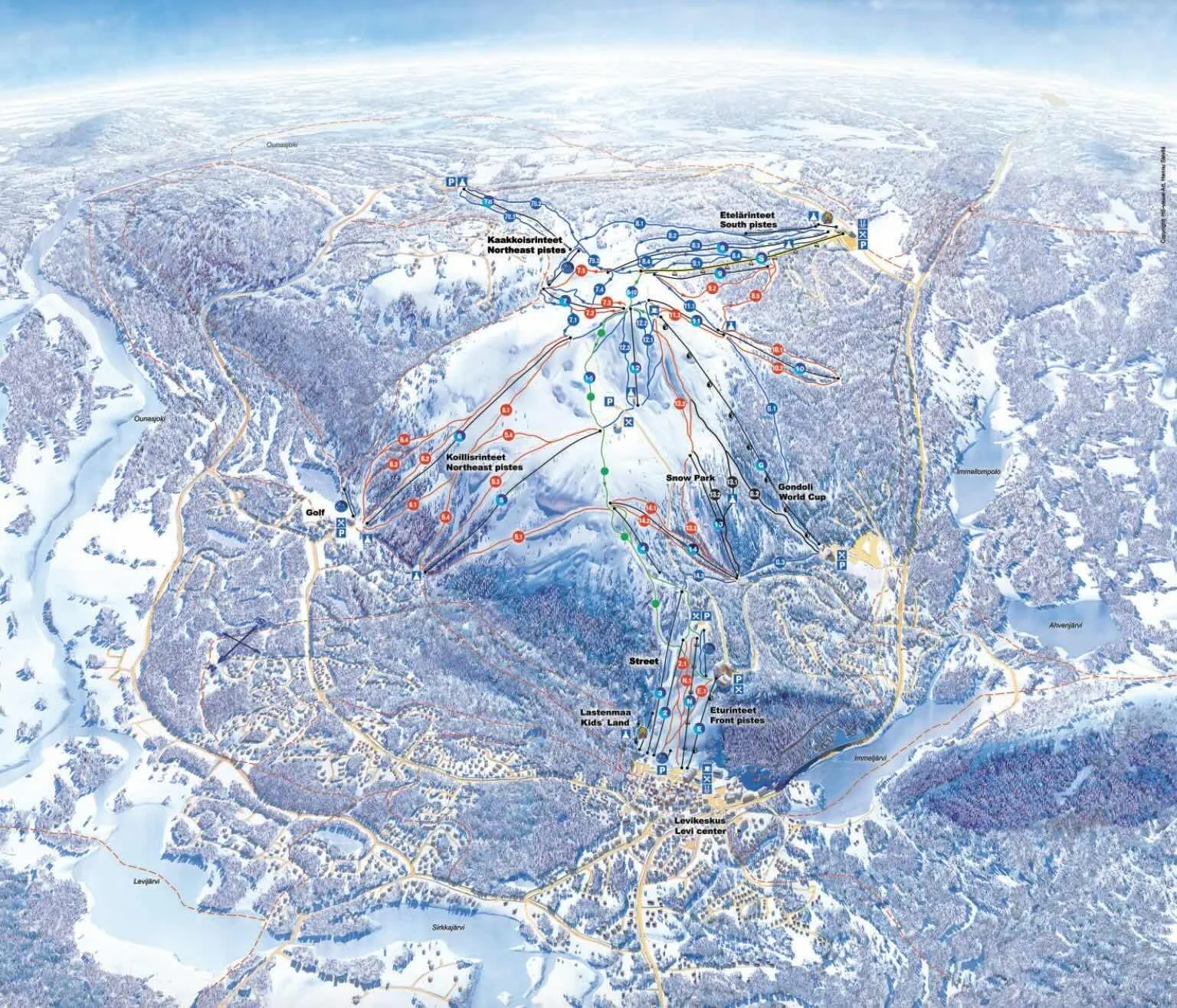 Levi Piste Map | Finland Ski Maps
