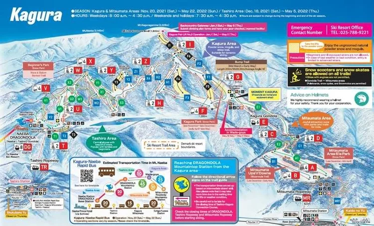 Kagura Mountain Trail Map | Niigata | Japan