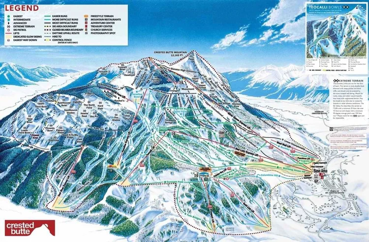 Crested Butte Trail Map | Colorado Ski Maps