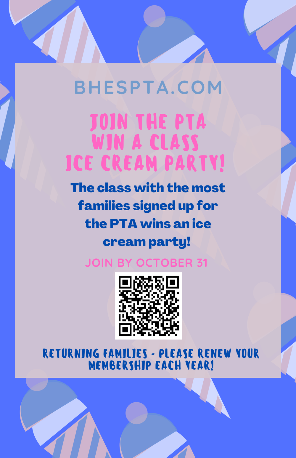 Win a class ice cream party! — Bradley Hills PTA