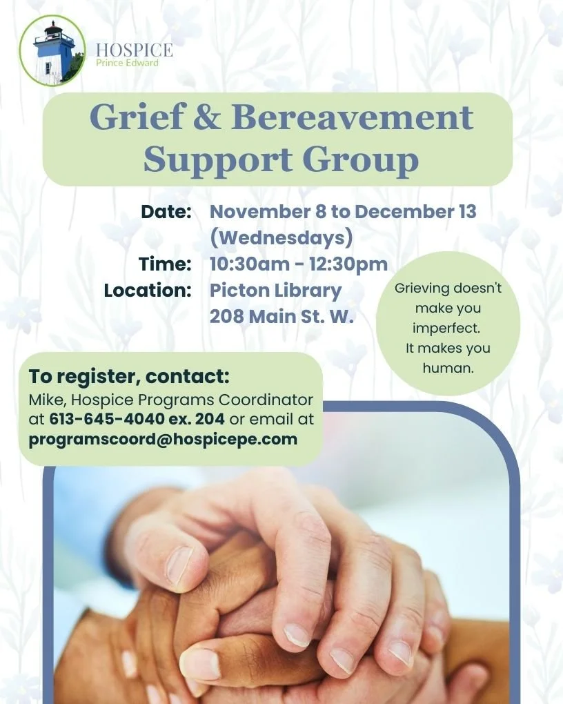Grief & Bereavement Support — Hospice Prince Edward