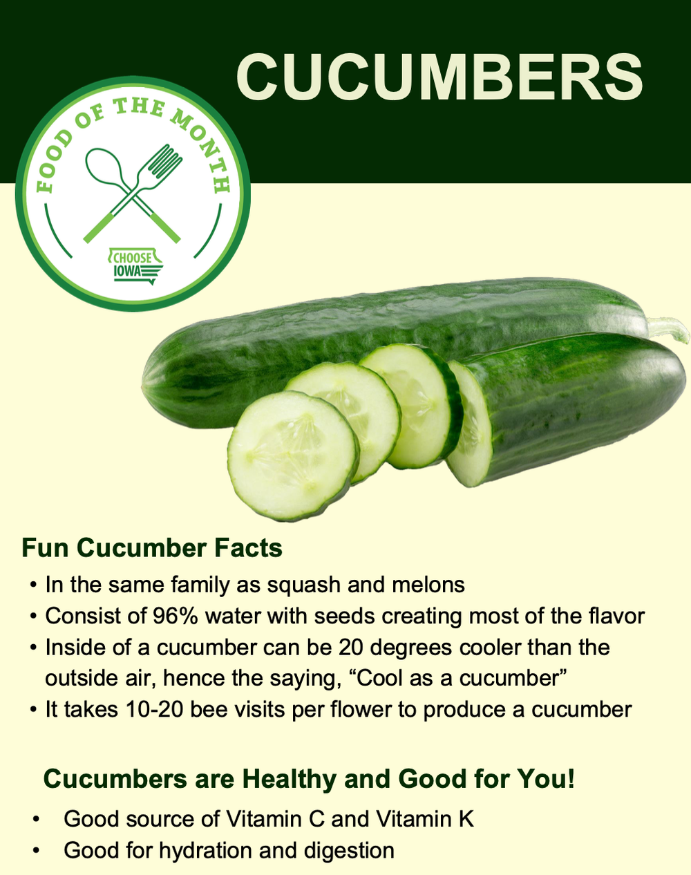 July Cucumbers — Iowa Farm to School & Early Care Coalition
