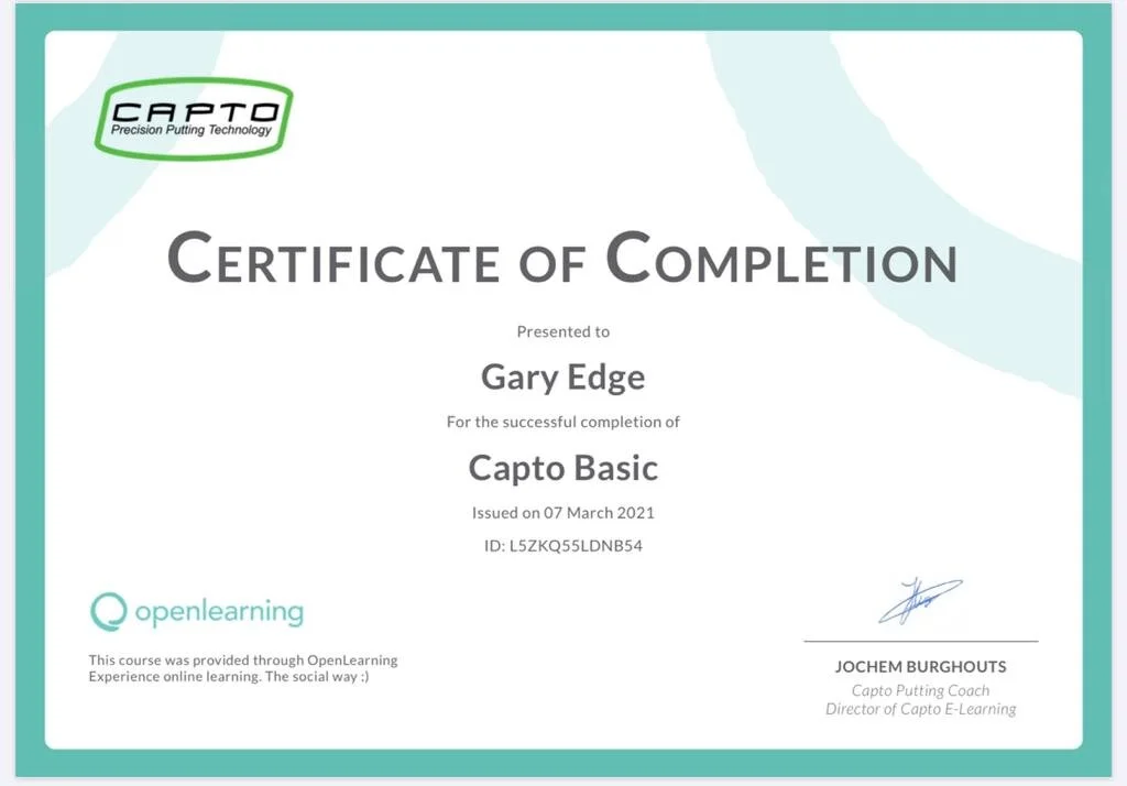 CAPTO Putting Academy — Gary Edge School of Golf