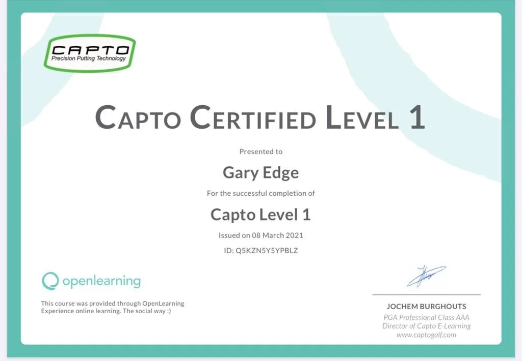 CAPTO Putting Academy — Gary Edge School of Golf