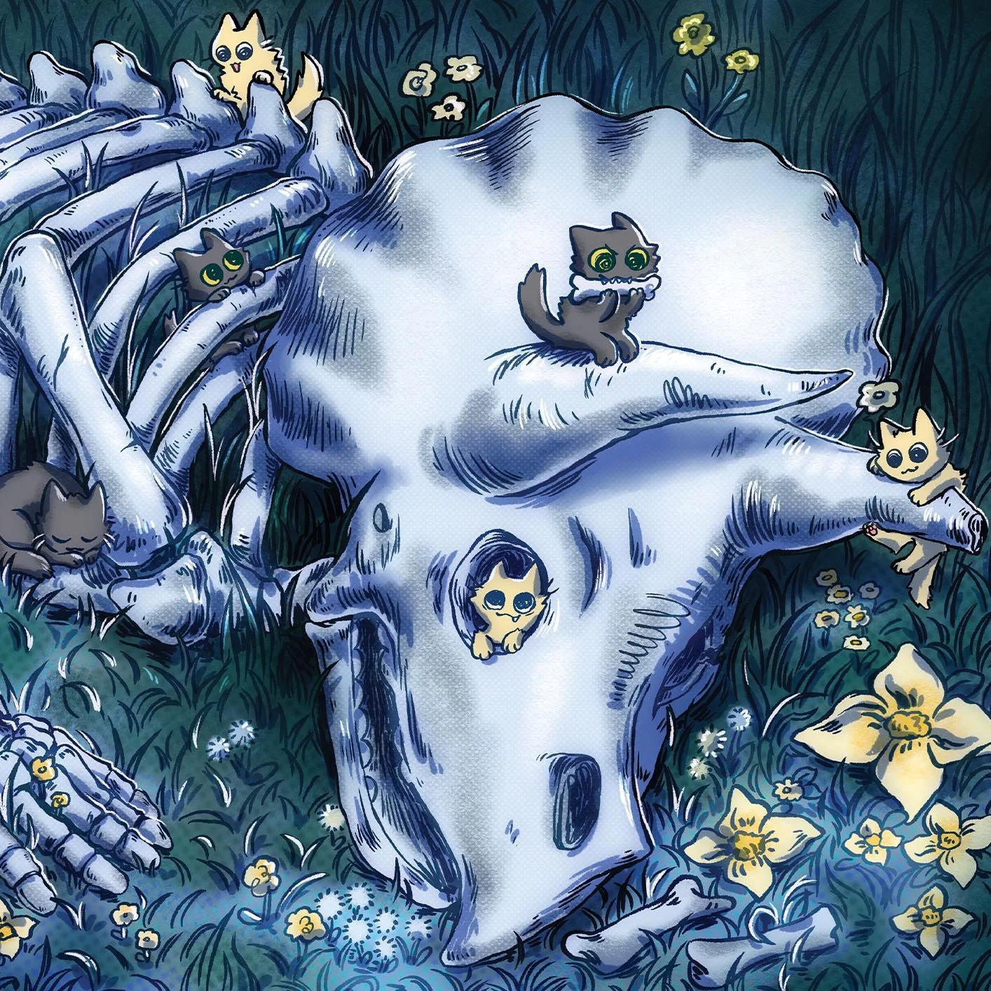 Dino Bones Print — Julia Likes Cats