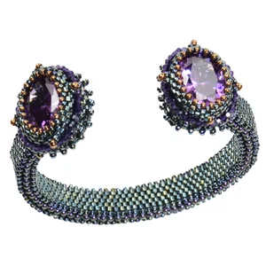 Coming to the End Parure - Cuff & Earrings — Cynthia Rutledge Beadwork ...