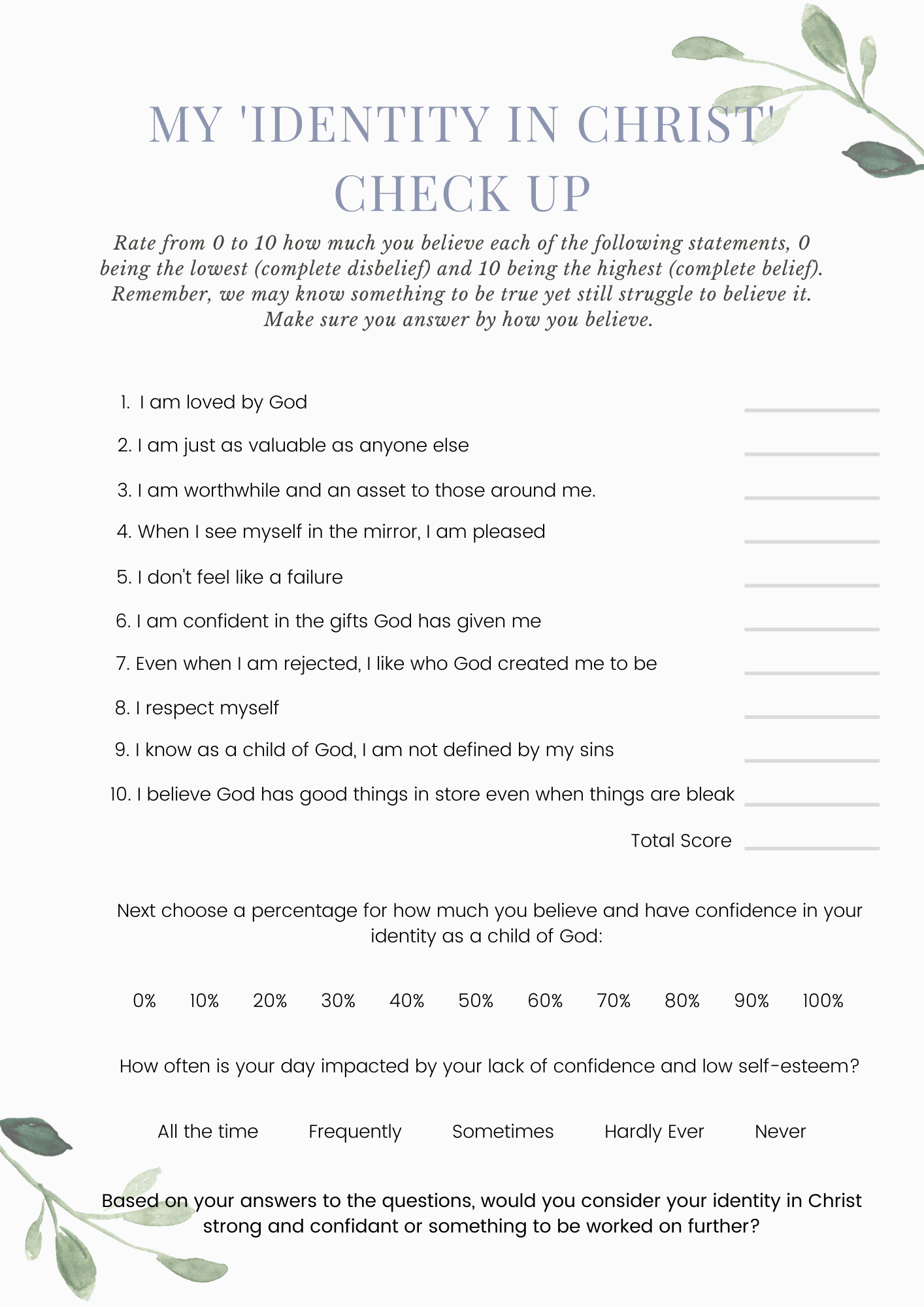 Christian Inspiration — Known Counseling Co.