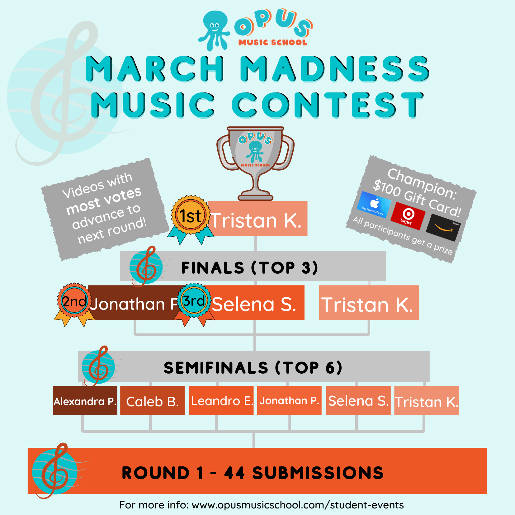 Opus March Madness Music Contest - Mar 2021 — Opus Music School