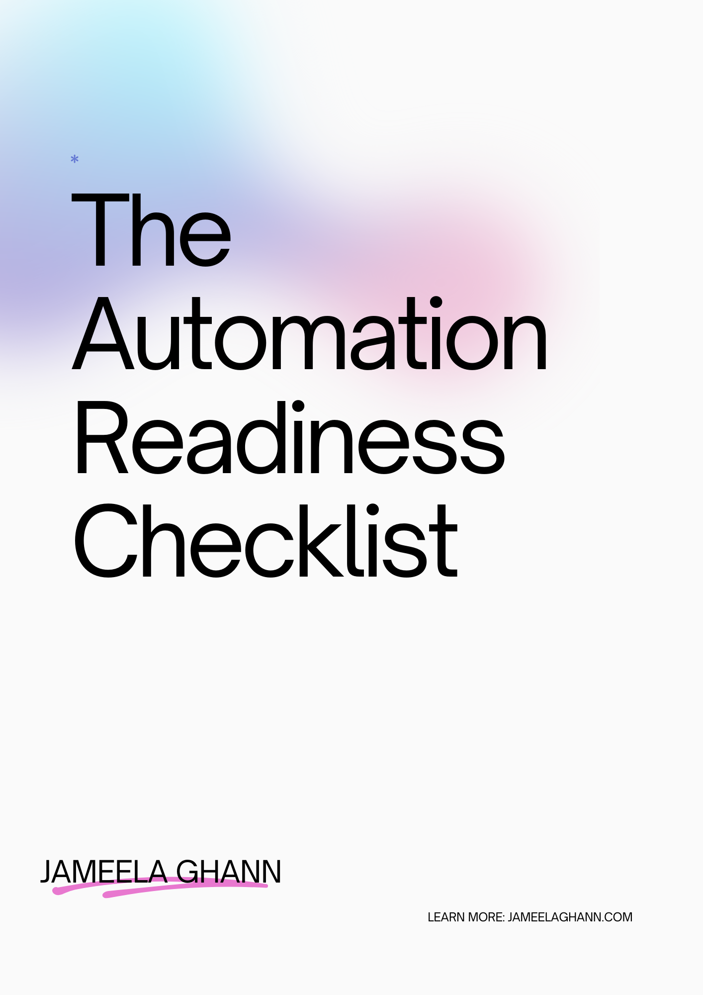 AI Automation Checklist — Ghann