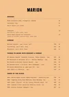 Menu | Marion Wine Bar