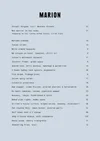 Menu | Marion Wine Bar