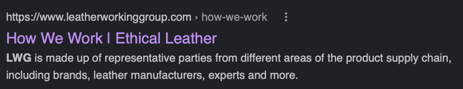 What is the Leather Working Group certification, and does it make for ...
