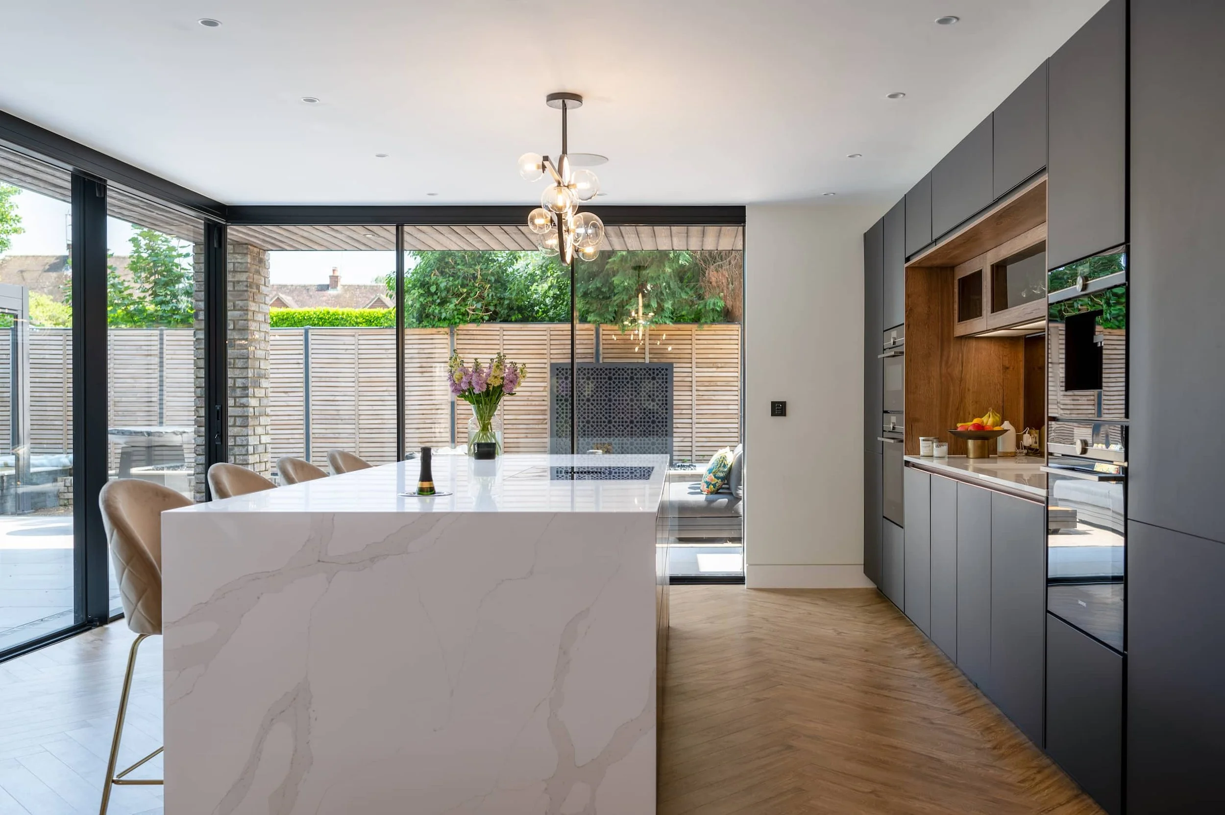 Grey & White Contemporary Kitchen in Midway | Audus Kitchens