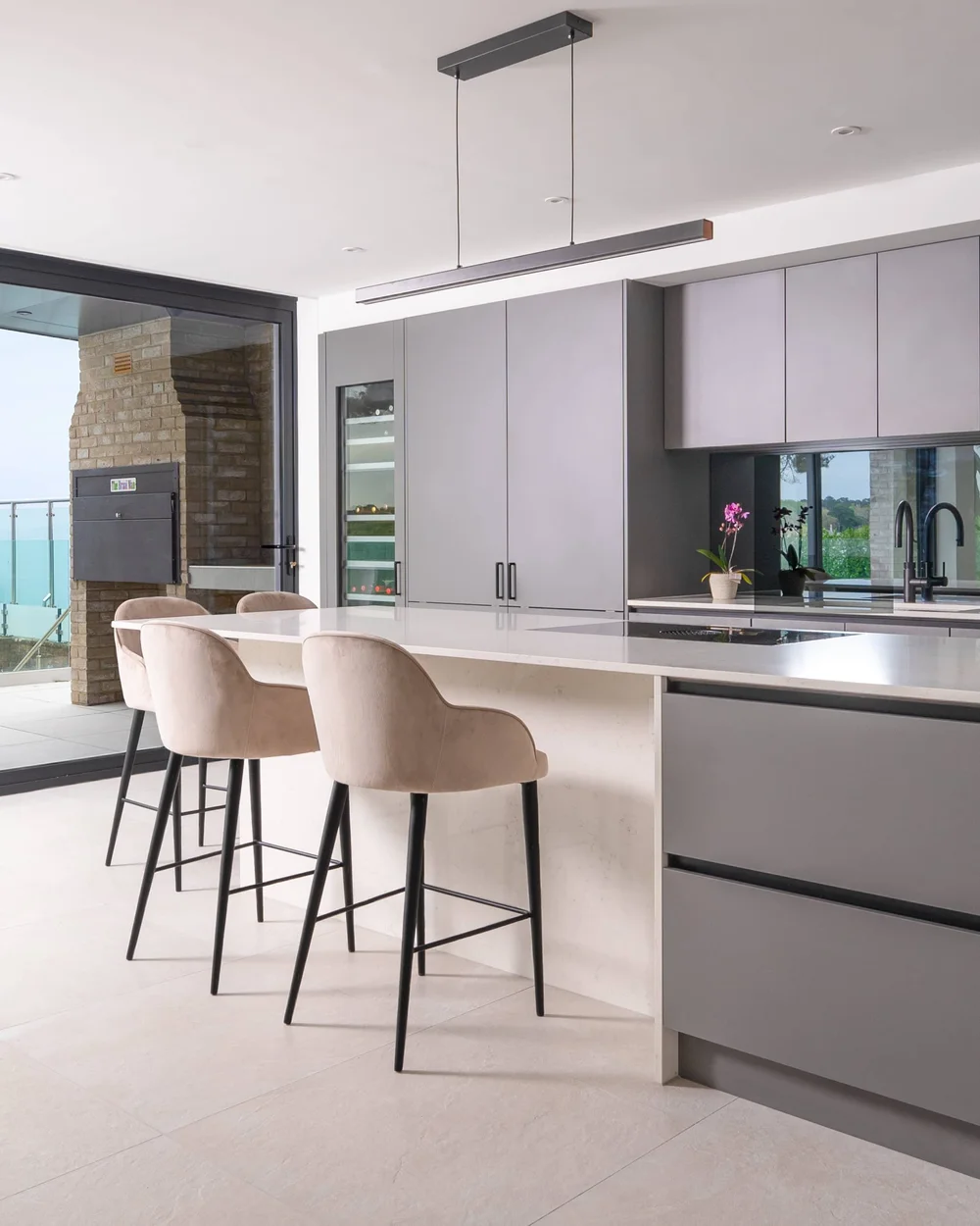 Graphite Handleless Kitchen in Poole | Audus Kitchens