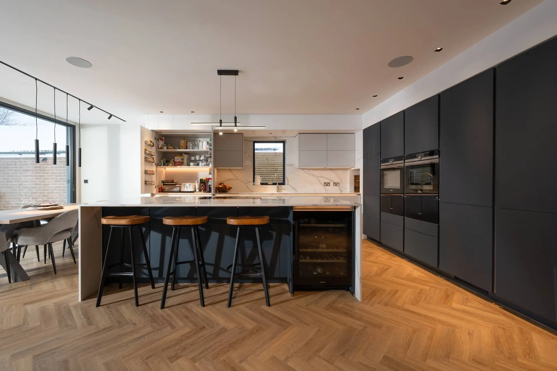 Modern Blue and Grey Kitchen & Utility St Albans | Audus Kitchens
