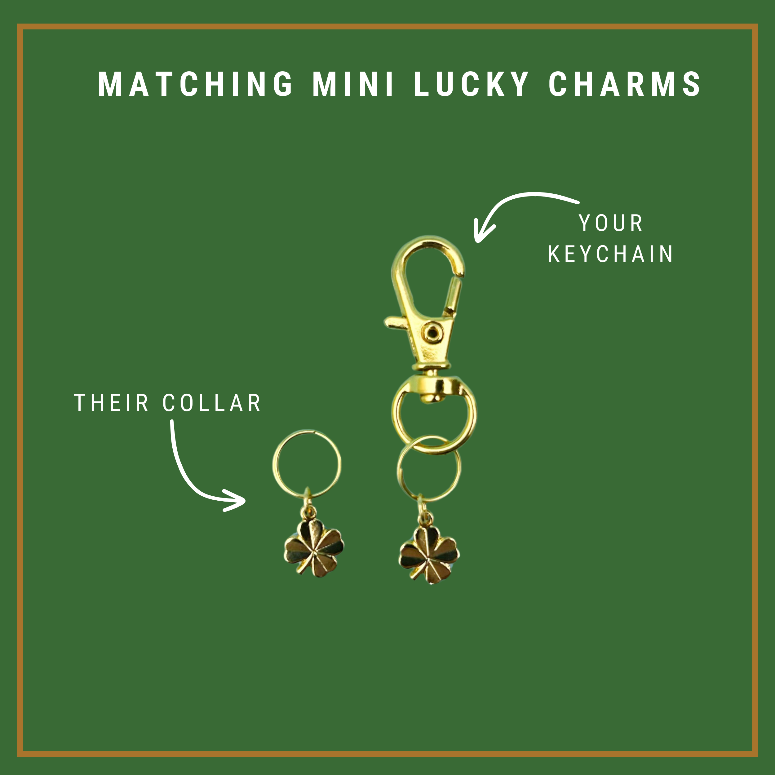 Matching Lucky Charms for Dogs Collars and Keys