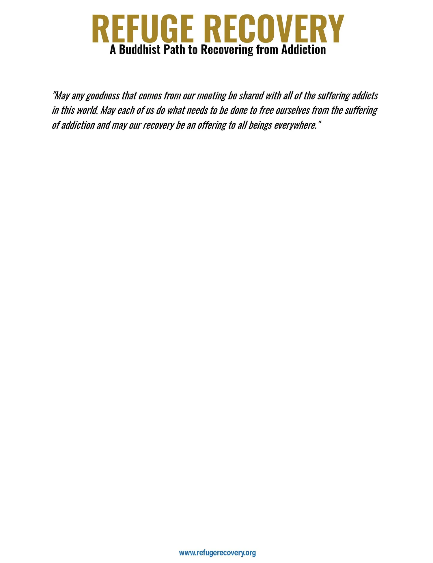 Resources — Refuge Recovery World Services