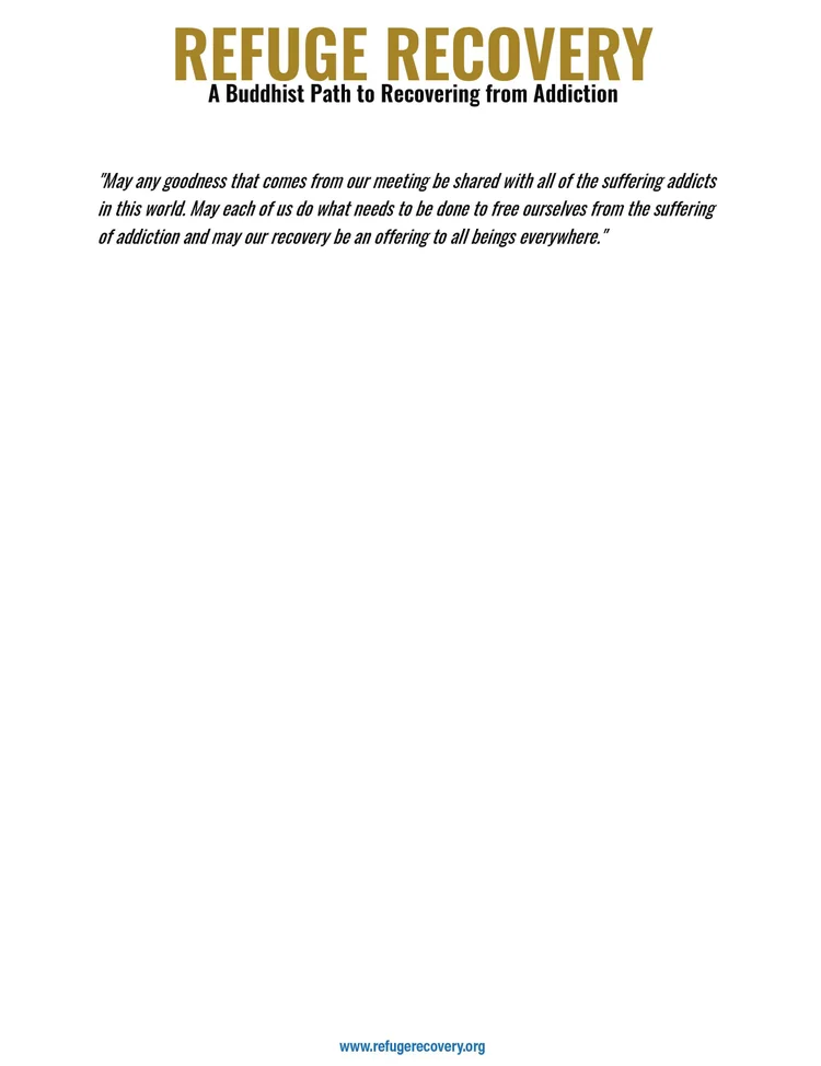 Meeting Resources — Refuge Recovery World Services