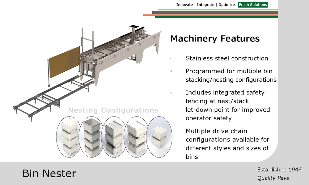 Apple Bin Handling Equipment — Van Doren Sales