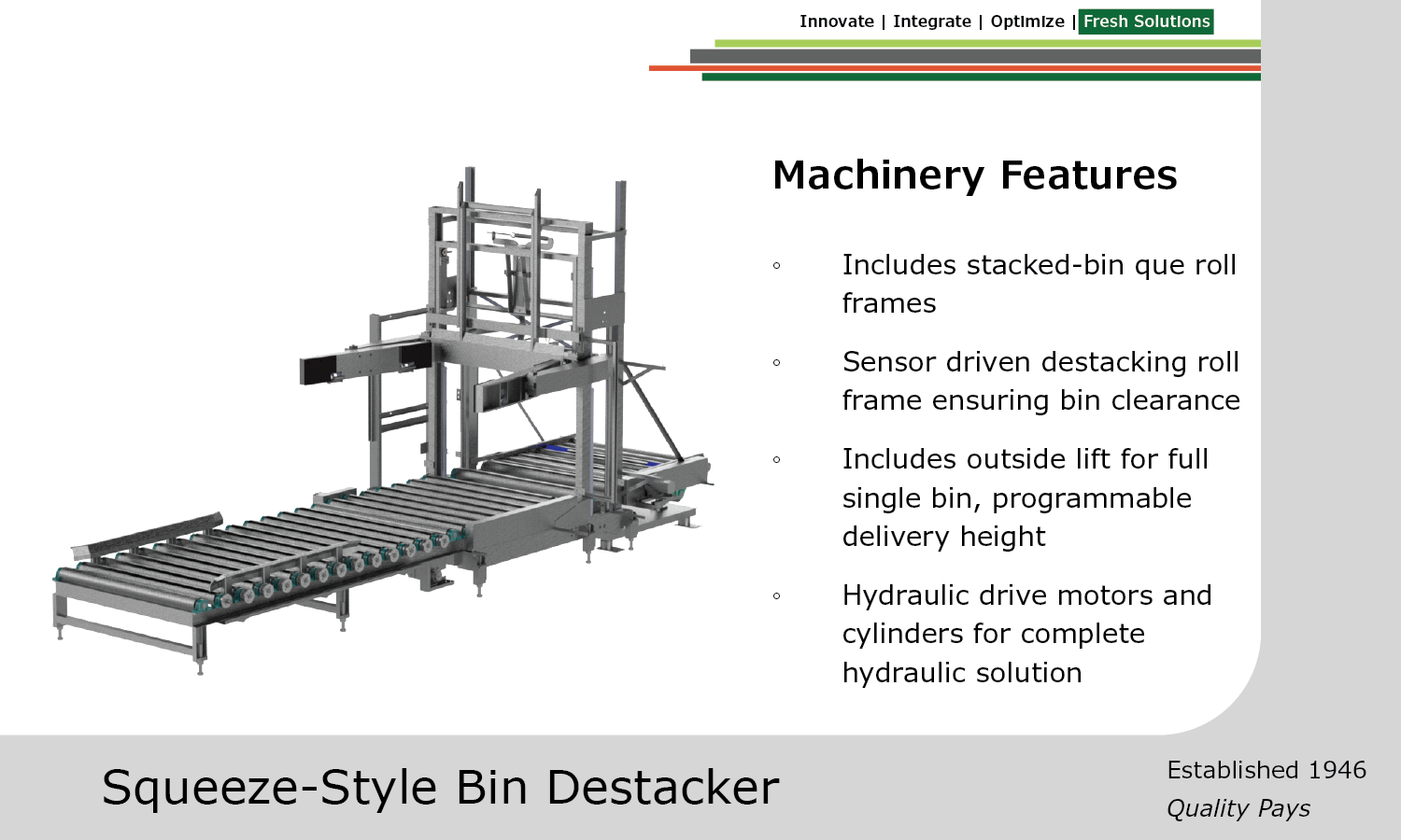 Apple Bin Handling Equipment — Van Doren Sales