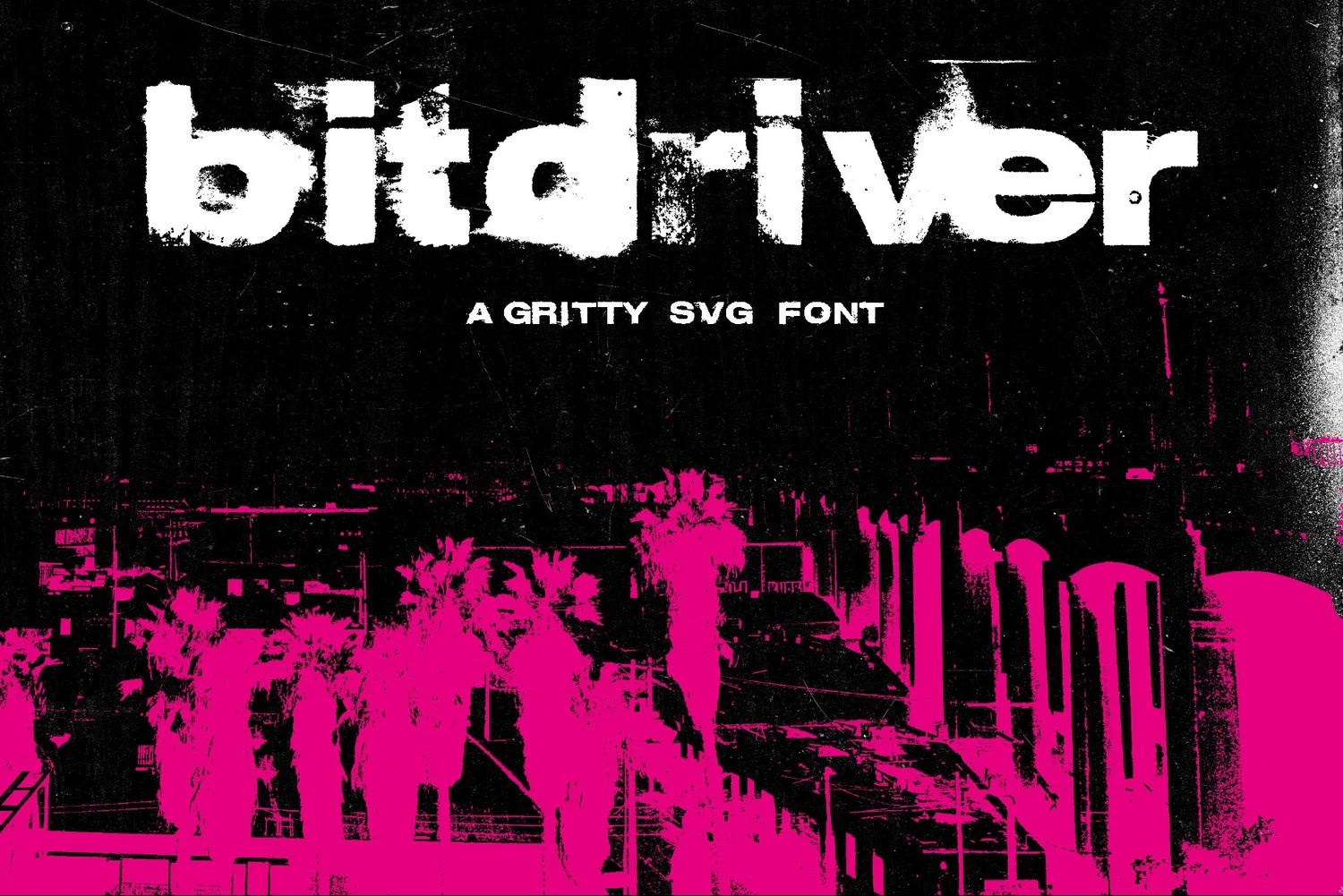 Bitdriver Grunge SVG Font — WES DRIVER
