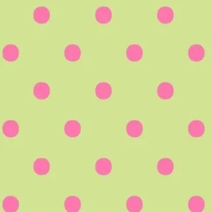 Hot Pink And Green Polka Dots