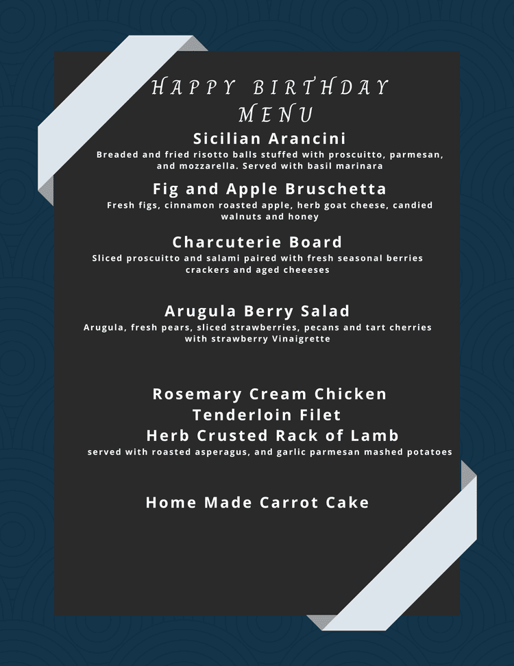 Menus-Plate and Palate