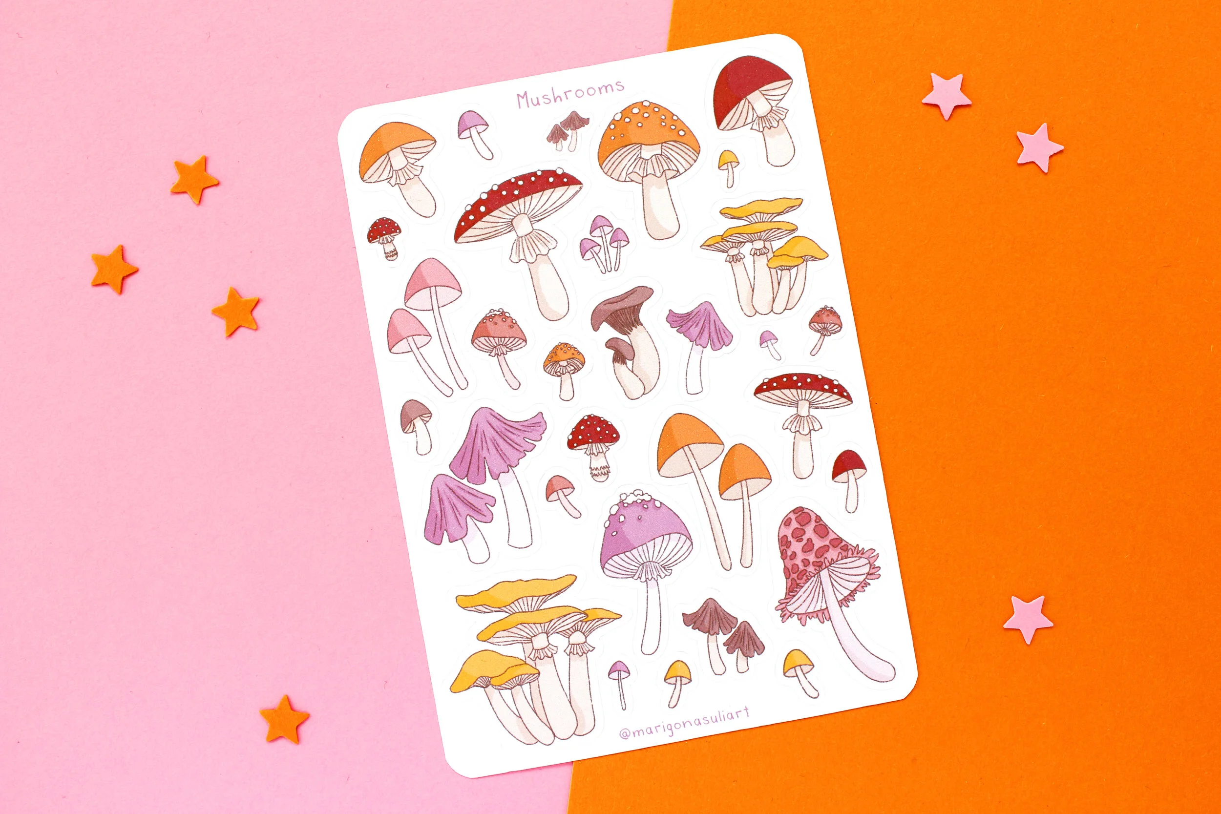 Stickers Stickers, Labels & Tags Mini Mushroom Matte Sticker Sheet ...