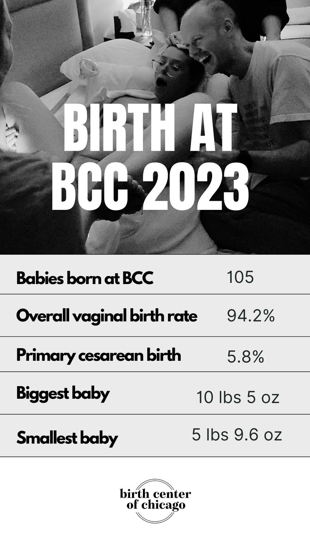 2023 Birth Statistics — Birth Center of Chicago