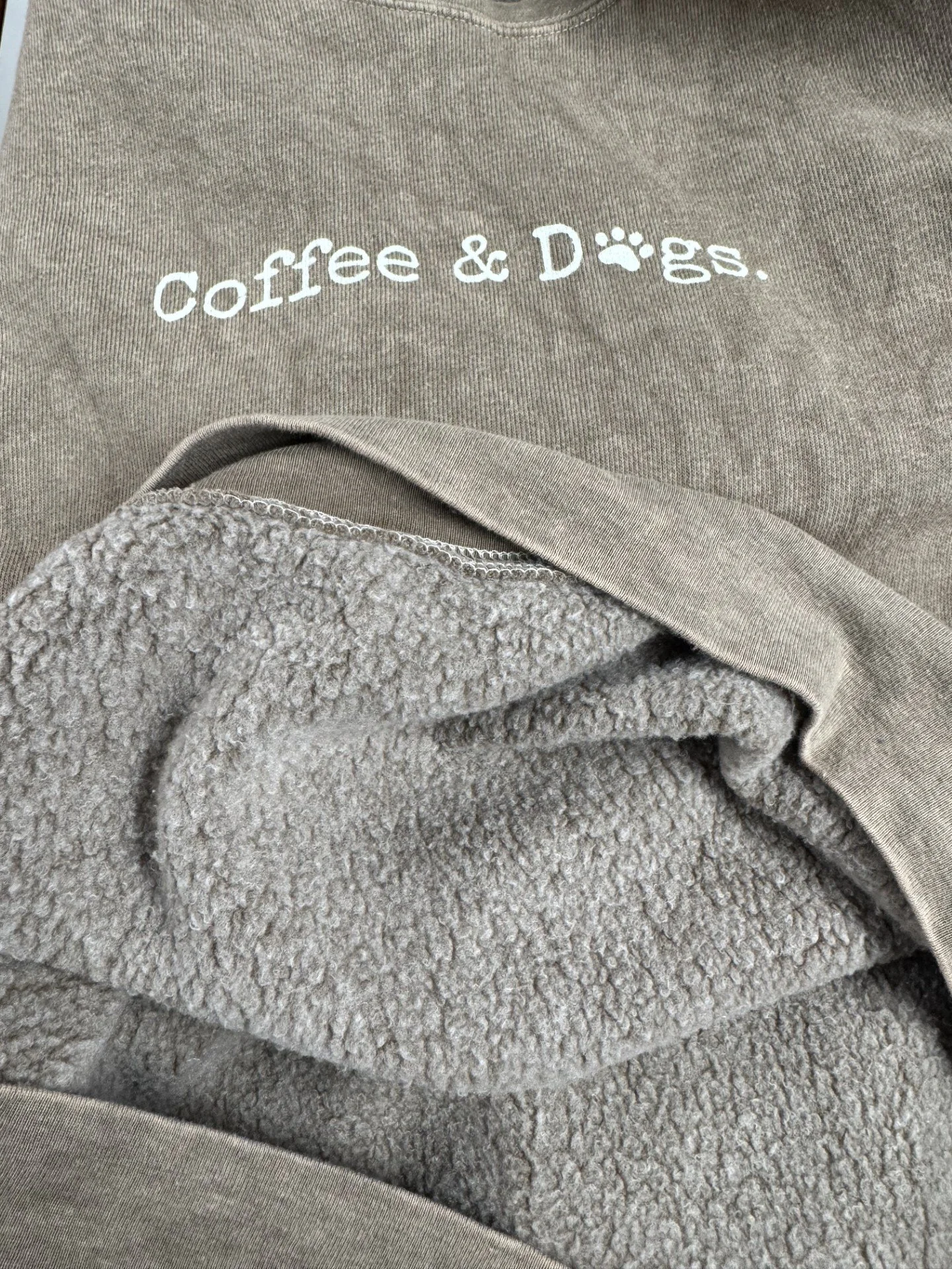 Coffee & Dogs Sweatshirt — Snugpups | Handmade Dog Coats