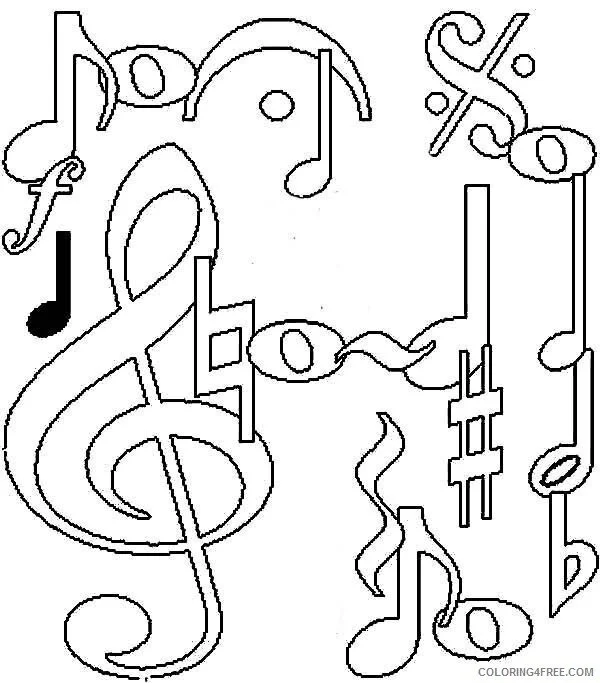 Coloring Pages Musical Notes