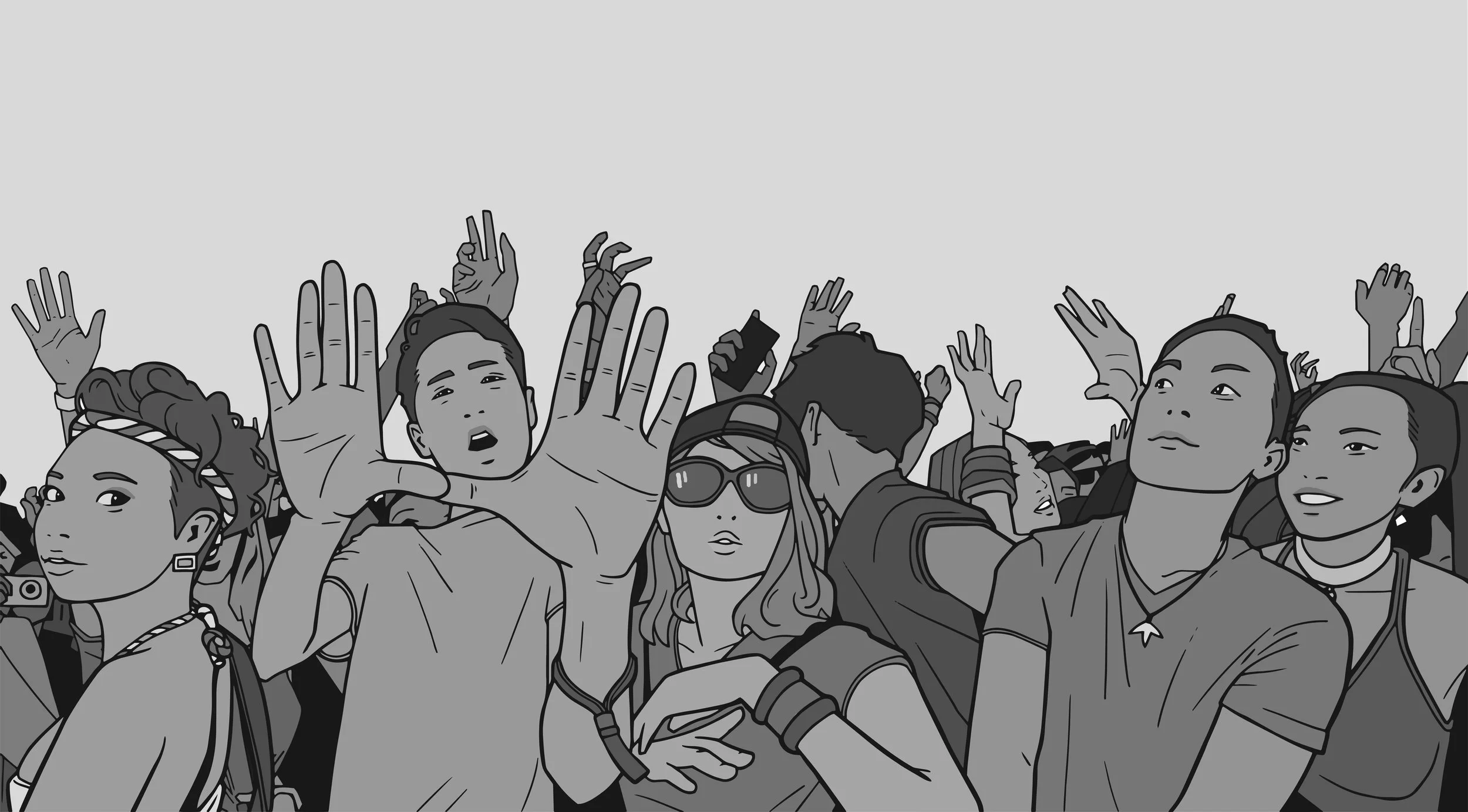 Concert Crowd Drawing