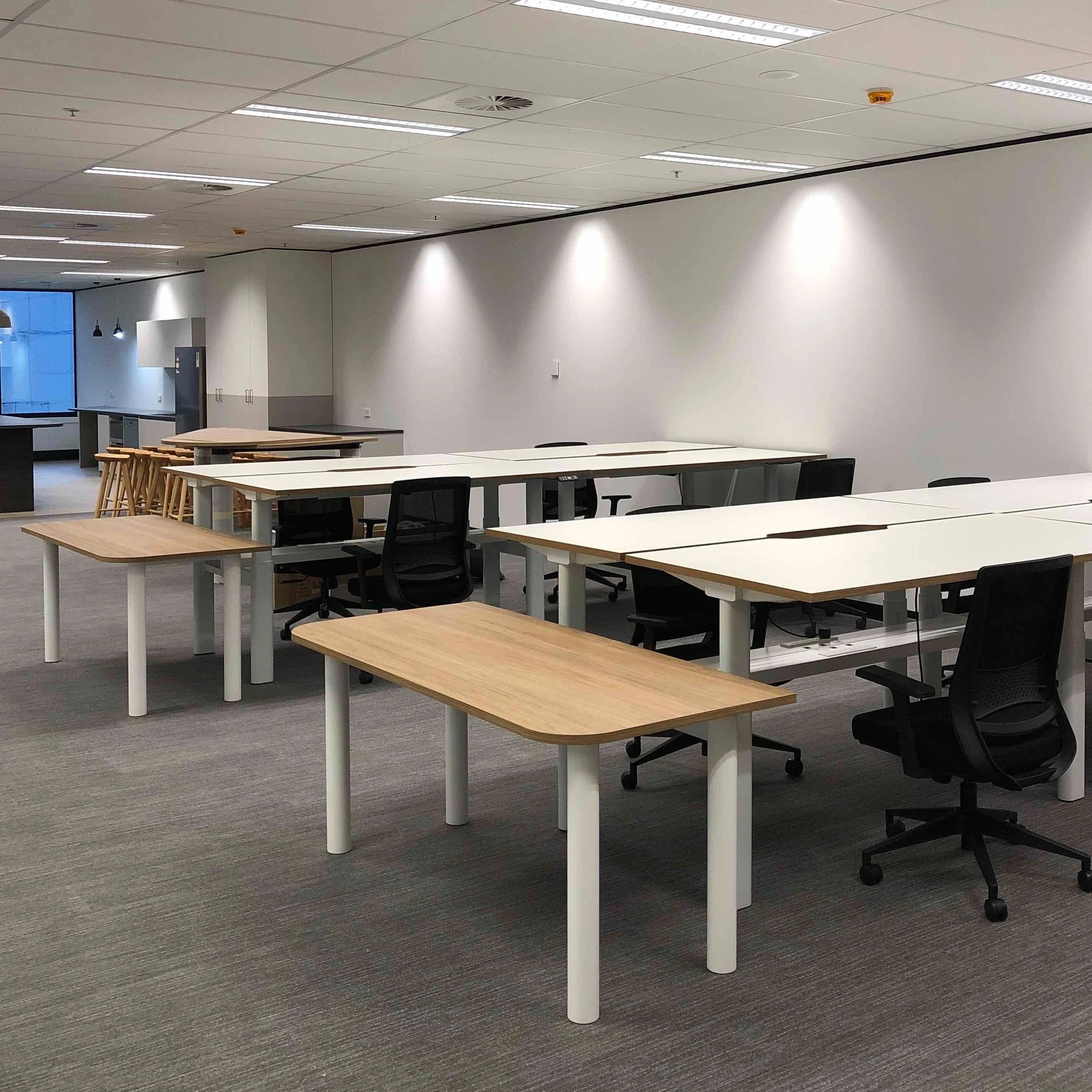 TUBE workstation and table base system — klaro industrial design