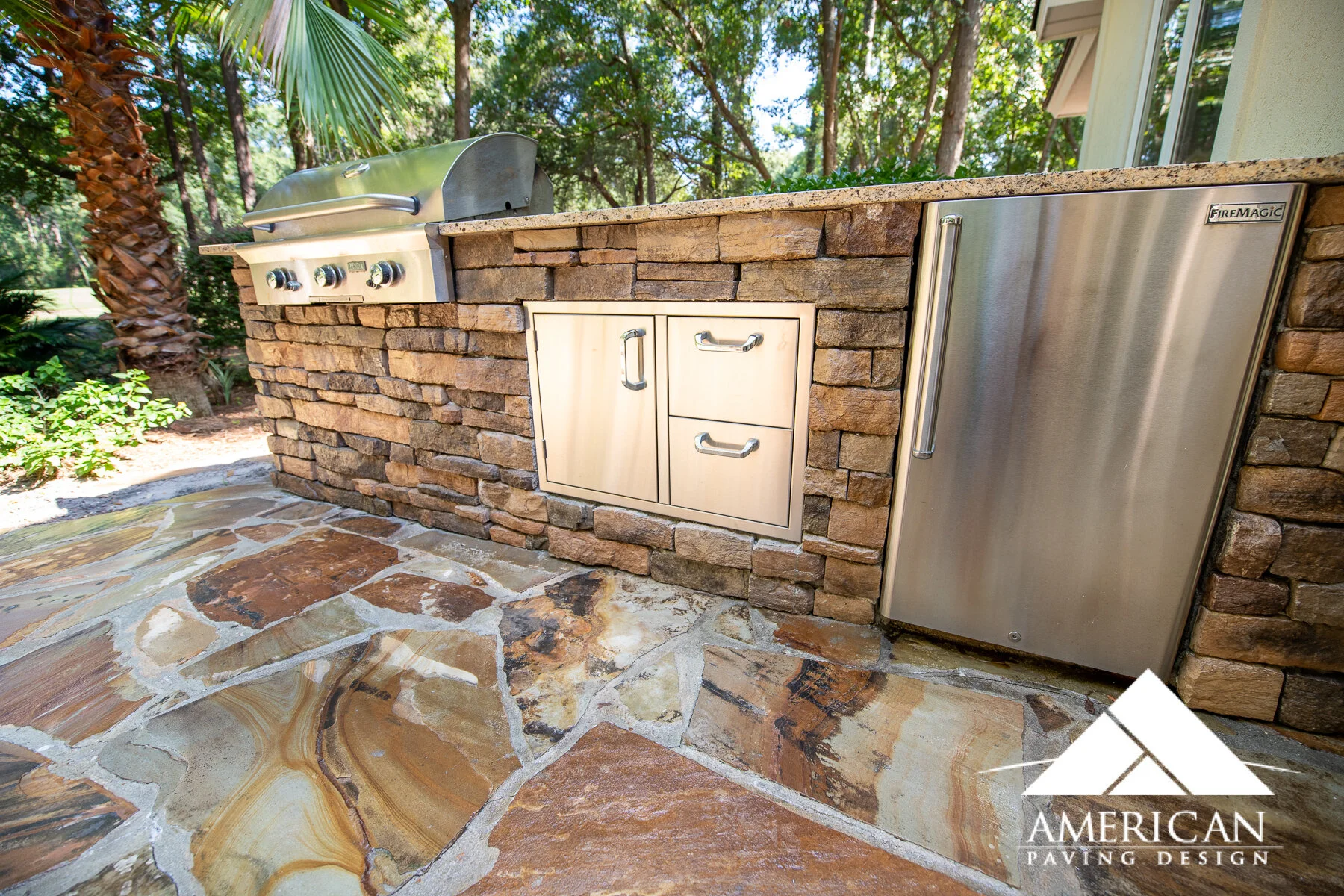 Outdoor Kitchen — American Paving Design| Paver Design & Installation ...