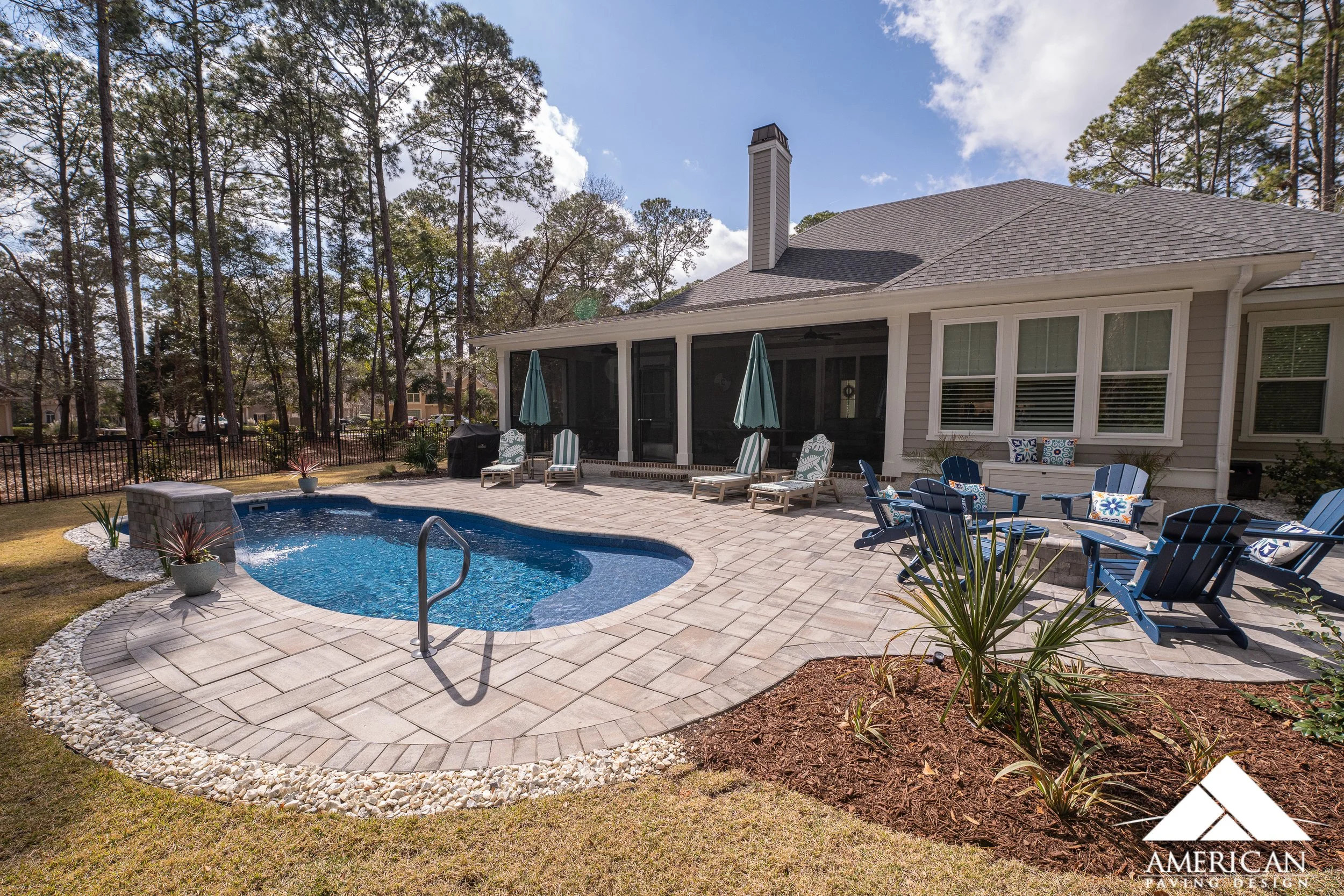 Travertine & Paver Pool Decks | Poolside Luxury in Bluffton ...